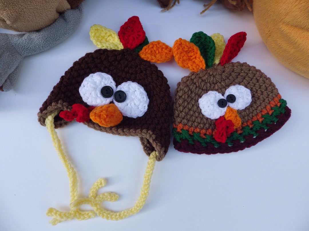 Turkey Beanies, Halloweenturkey Hat, Toddler Turkey Beanie, Child ...