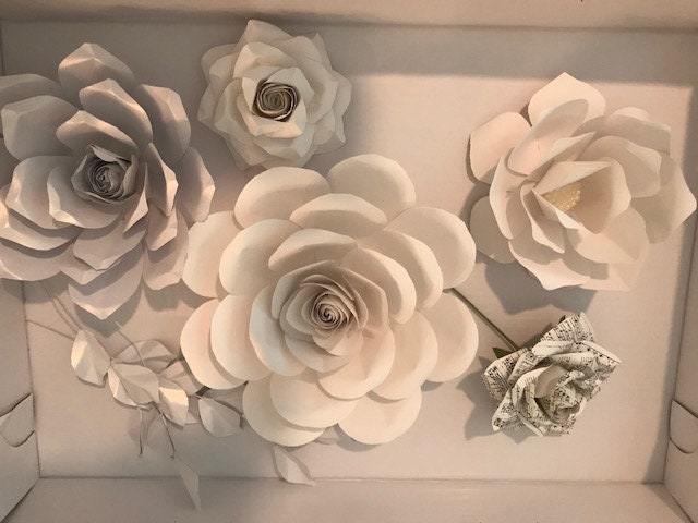 5 Flower Bundle - White, Shimmer White, Musical Note ITEM 4 - Etsy