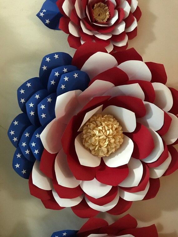 27 Patriotic Paper Flower - Etsy