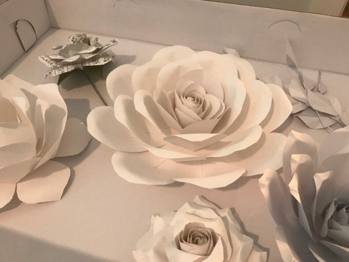 5 Flower Bundle - White, Shimmer White, Musical Note ITEM 4 - Etsy