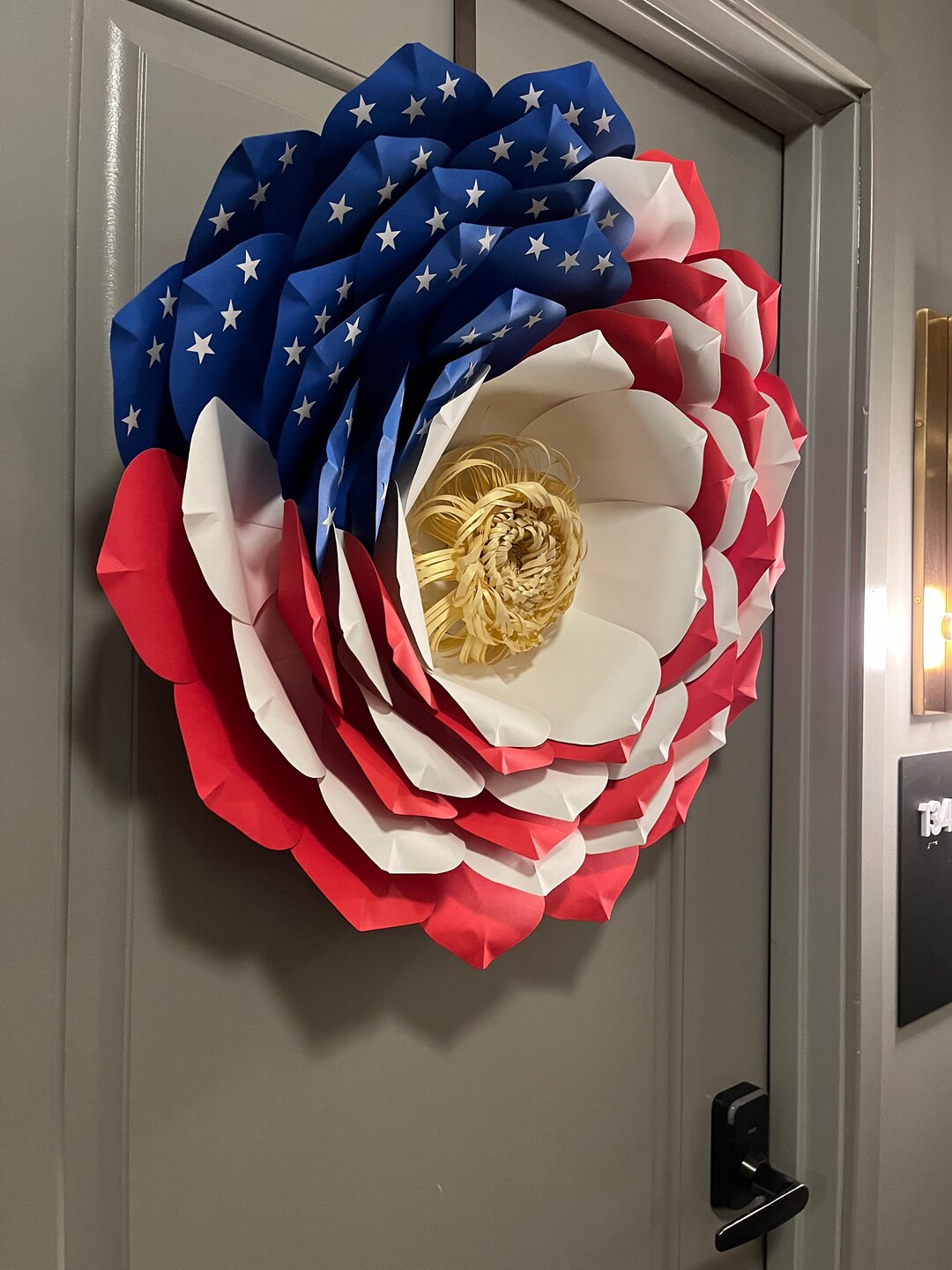 27” Patriotic Paper Flower - Etsy