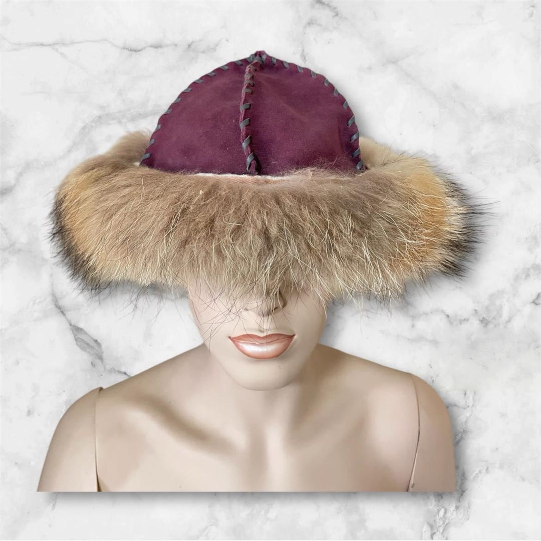 Norse, Viking, Mongolian, Cossack Suade and Fur Hat - Etsy