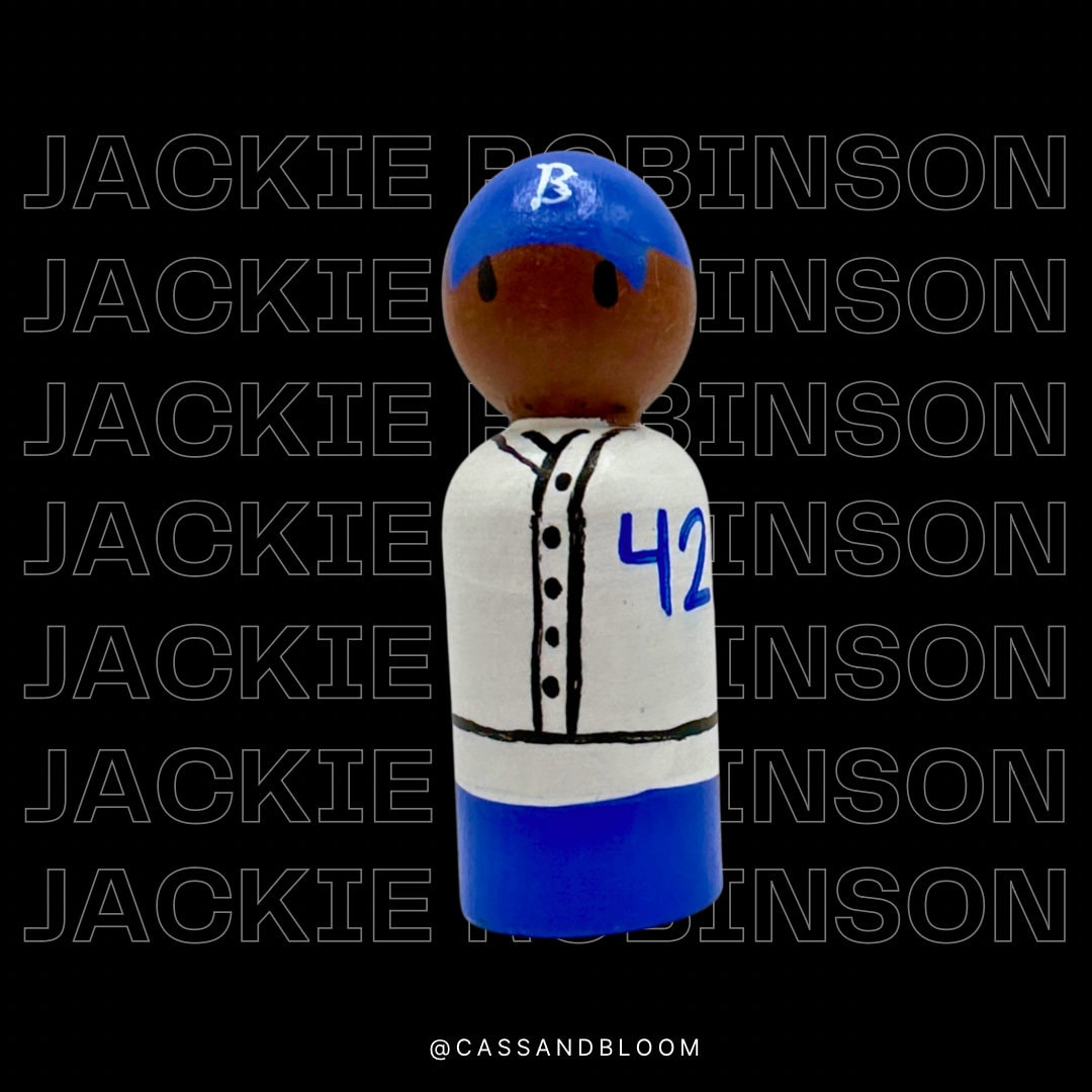 JACKIE ROBINSON Peg Doll - Etsy