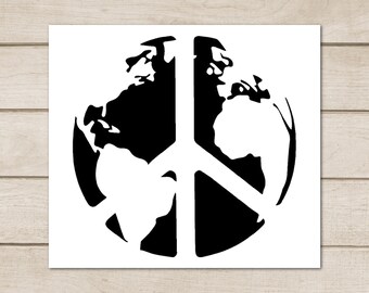 Peace Window Sticker | Etsy