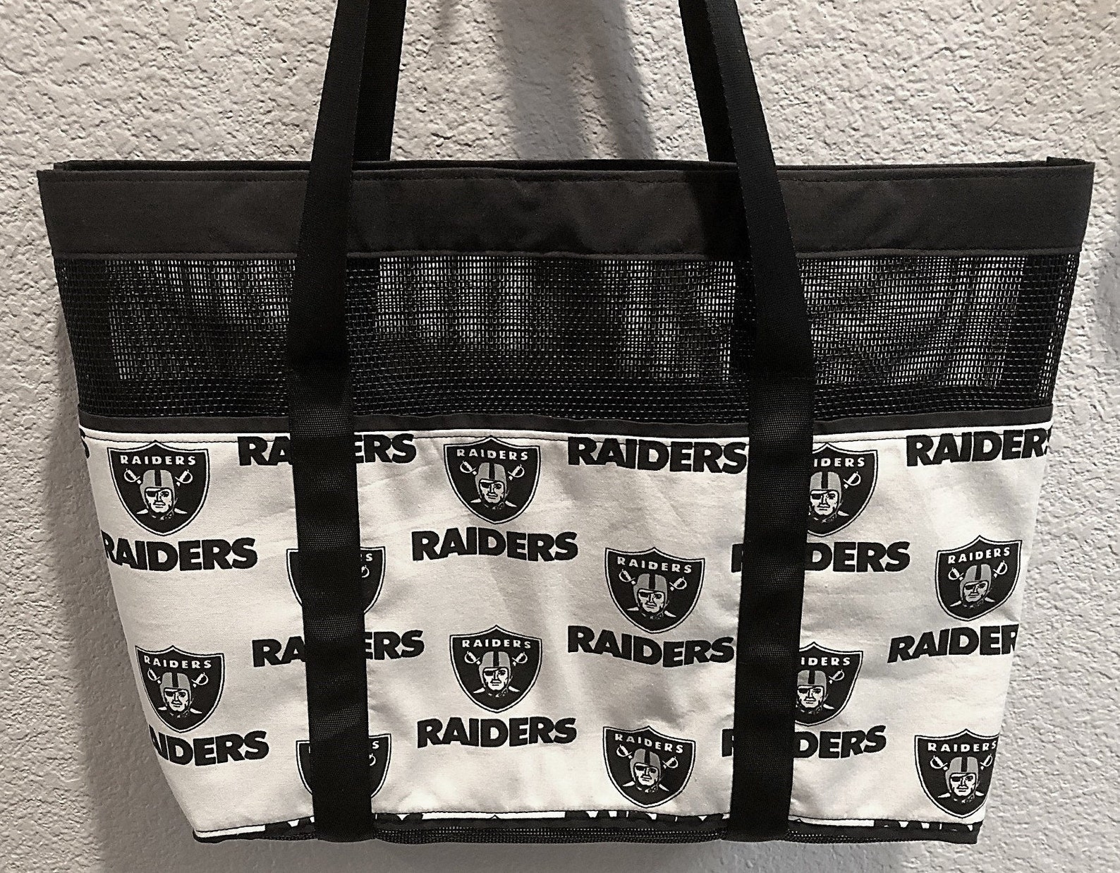 Raiders Tote Bag With Pockets Drink Holder and Magnetic - Etsy