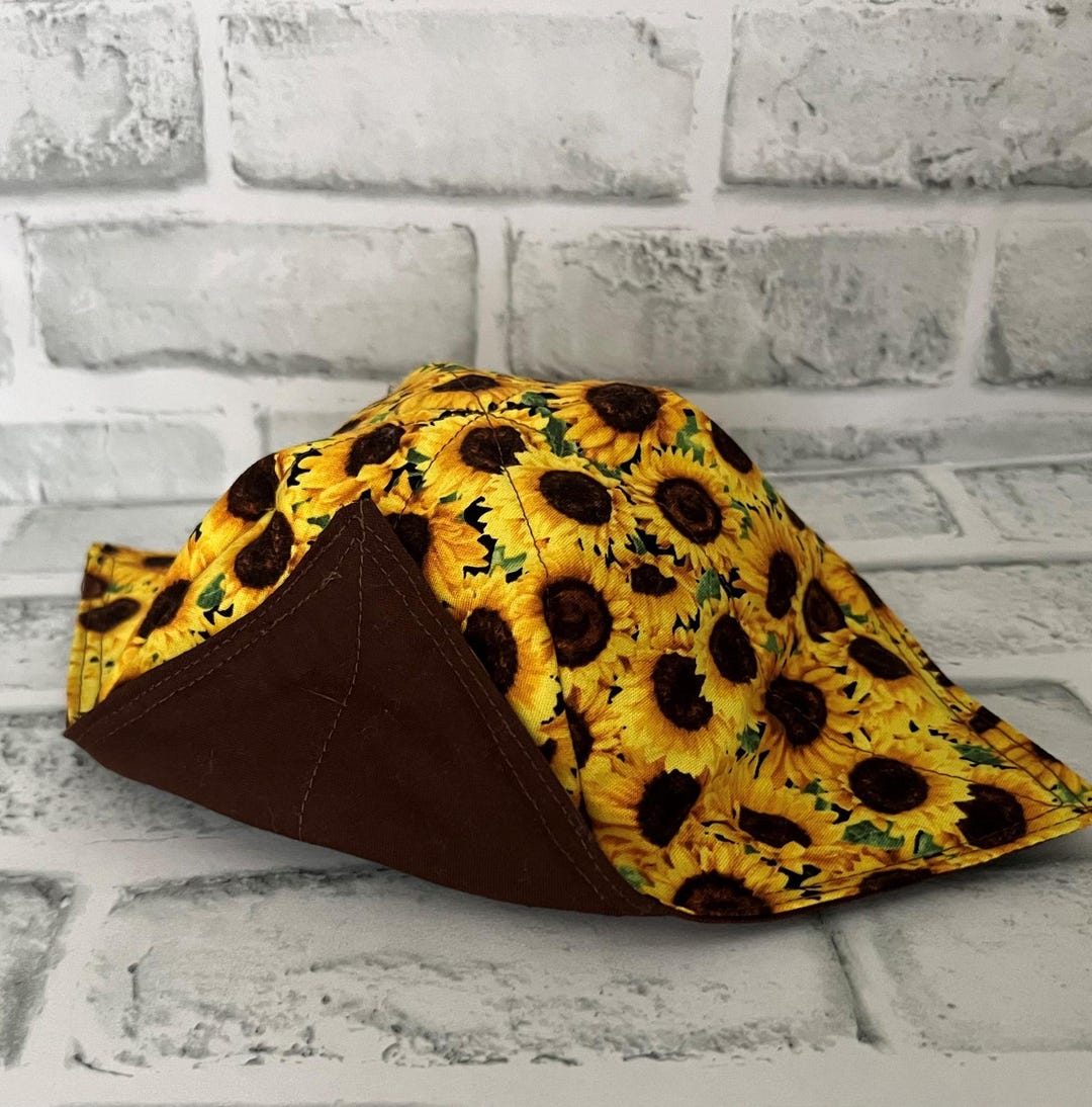 Sunflower Microwave Bowl Cozy: Reversible Hot or Cold Bowl Holder - Etsy