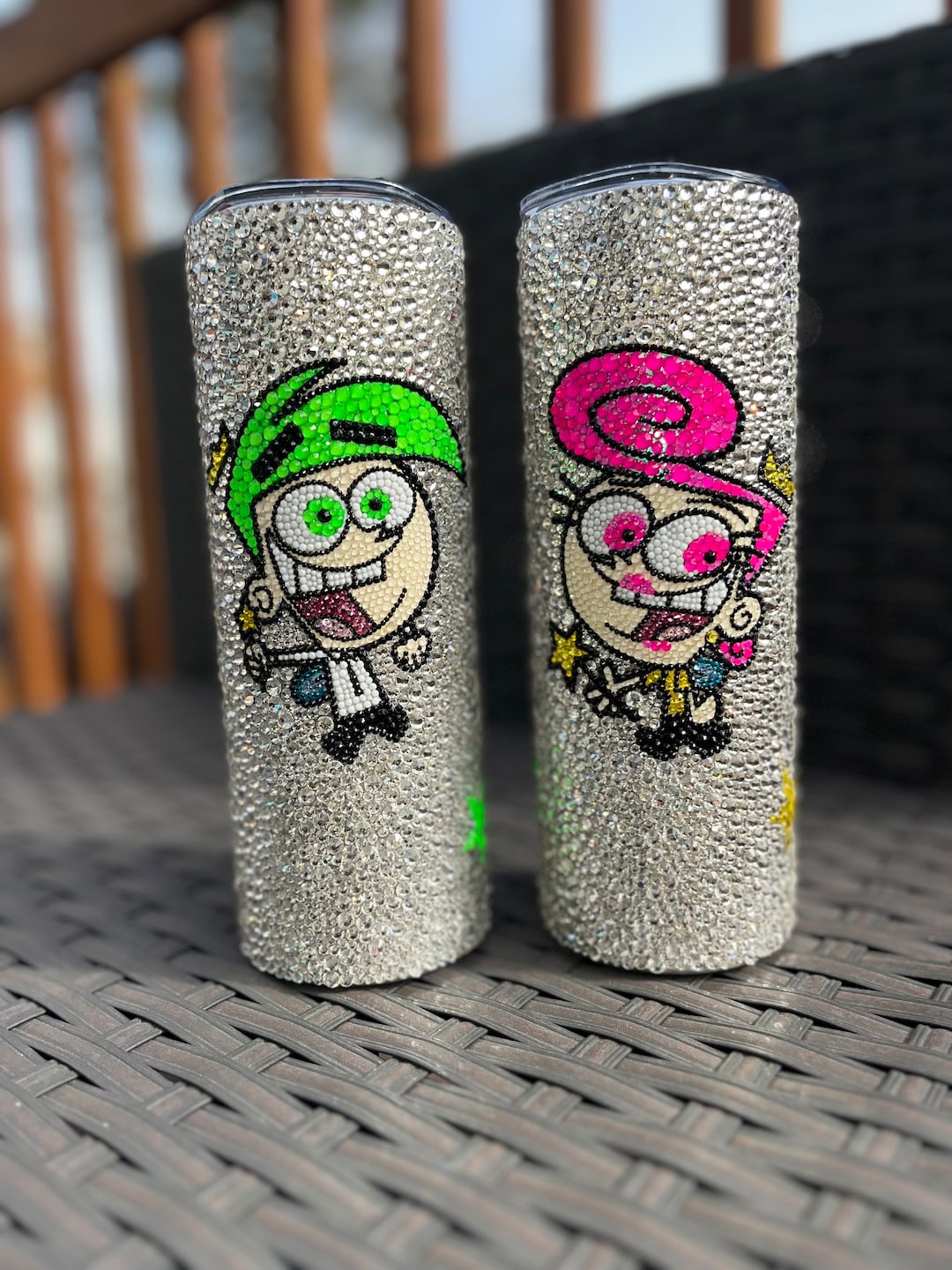 Themed Set Bling Tumblers Fairly Oddparents or Any Cartoon or Animated ...