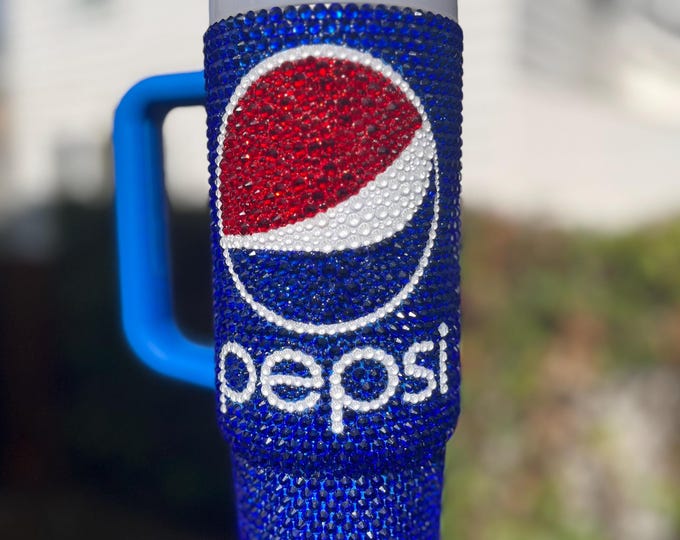 Ready to Ship | Full Bling 30 Oz Pepsi Stanley | Perfect Gift for Pepsi ...