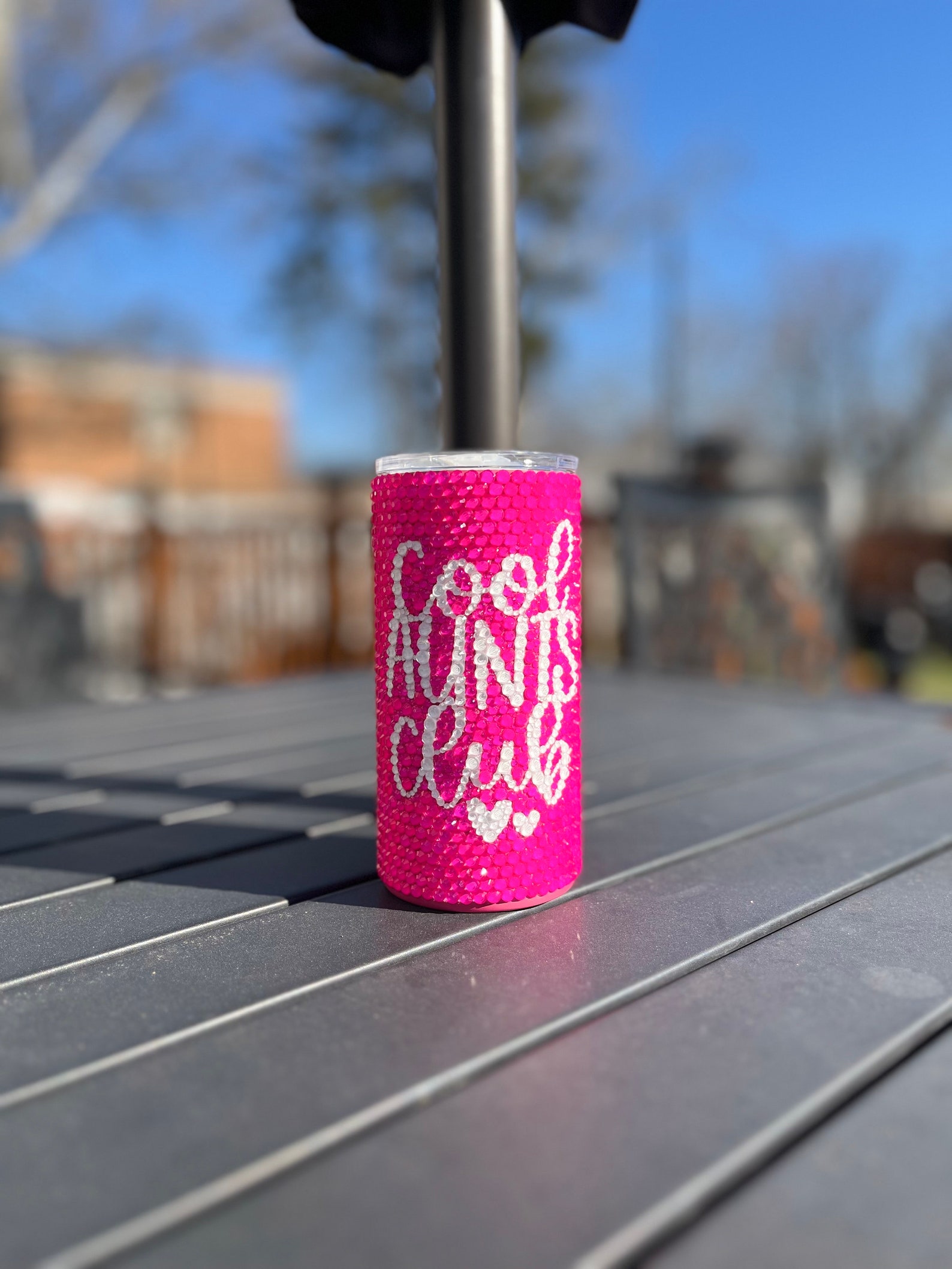 Ready to Ship | Neon Pink Cool Aunt Club Bling Tumbler | 12 Oz Pink ...