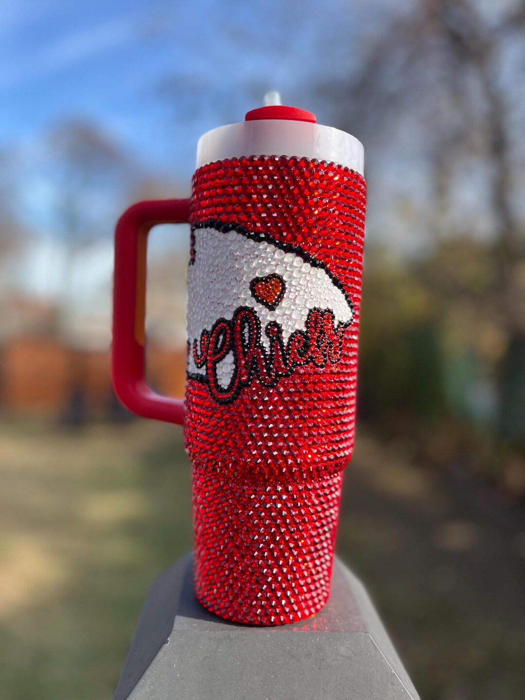 Ready to Ship | Full Bling 30 Oz KC Chiefs Stanley | Kansas City Lover ...