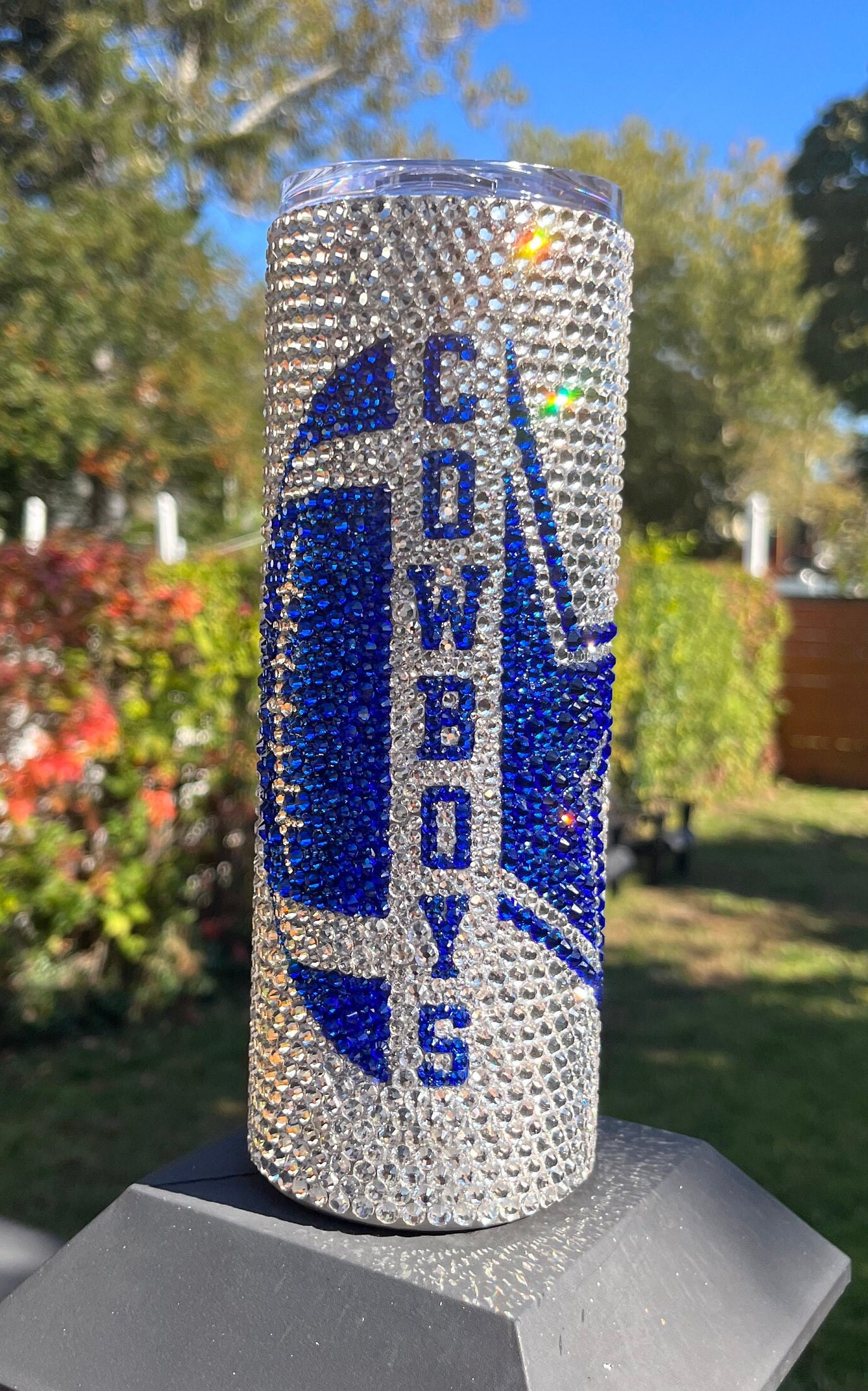 Dallas Cowboys Silver and Blue NFL Football Cup 20 Oz Stainless Steel ...