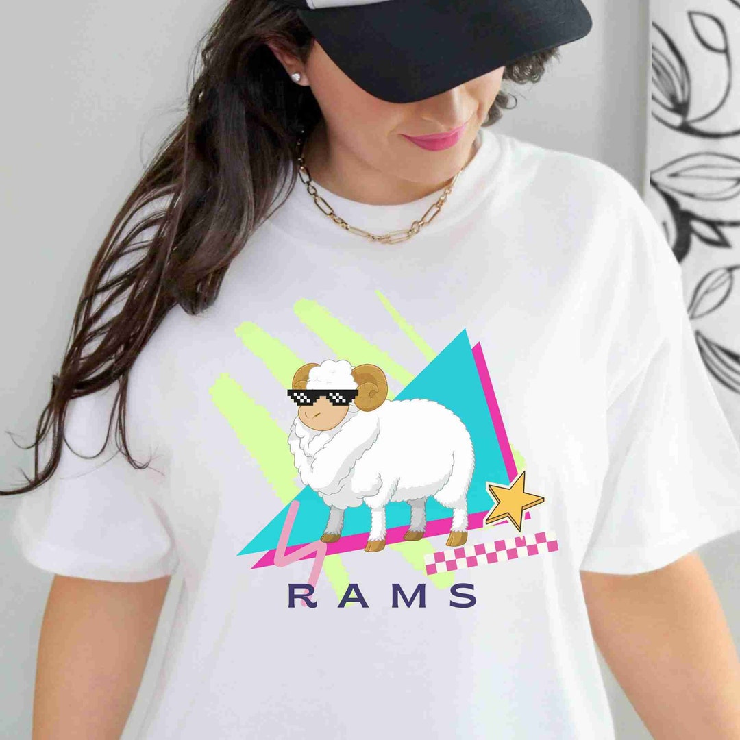 Retro Rams 1990s School Mascot Teacher Tshirtcustom Team Mascot Shirt ...