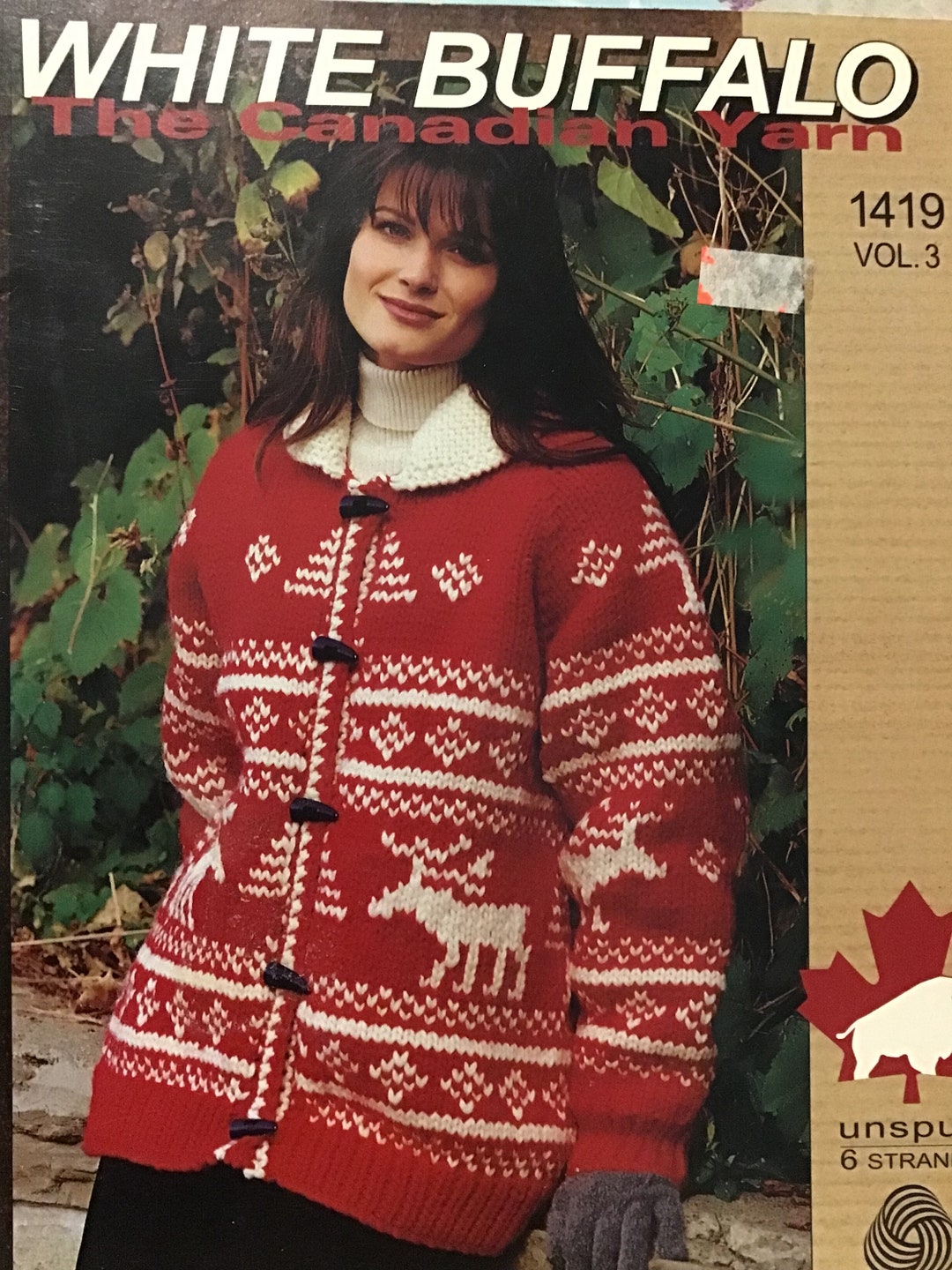 Knitting Pattern - White Buffalo - Mens’ Womens’ Reindeer Thunderbird ...