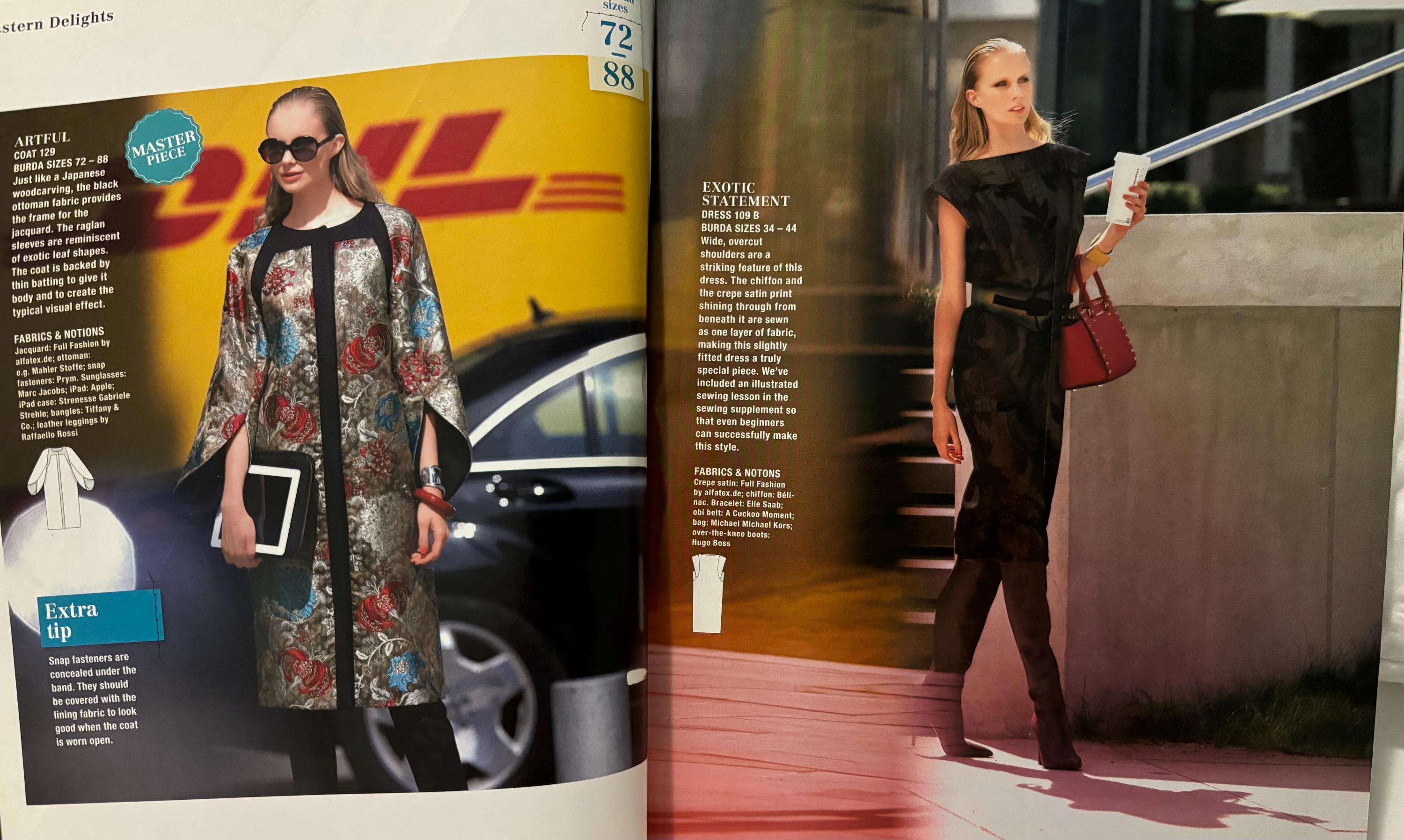 Burda Magazine September 2013 Sewing Pattern Women's Dress - English ...