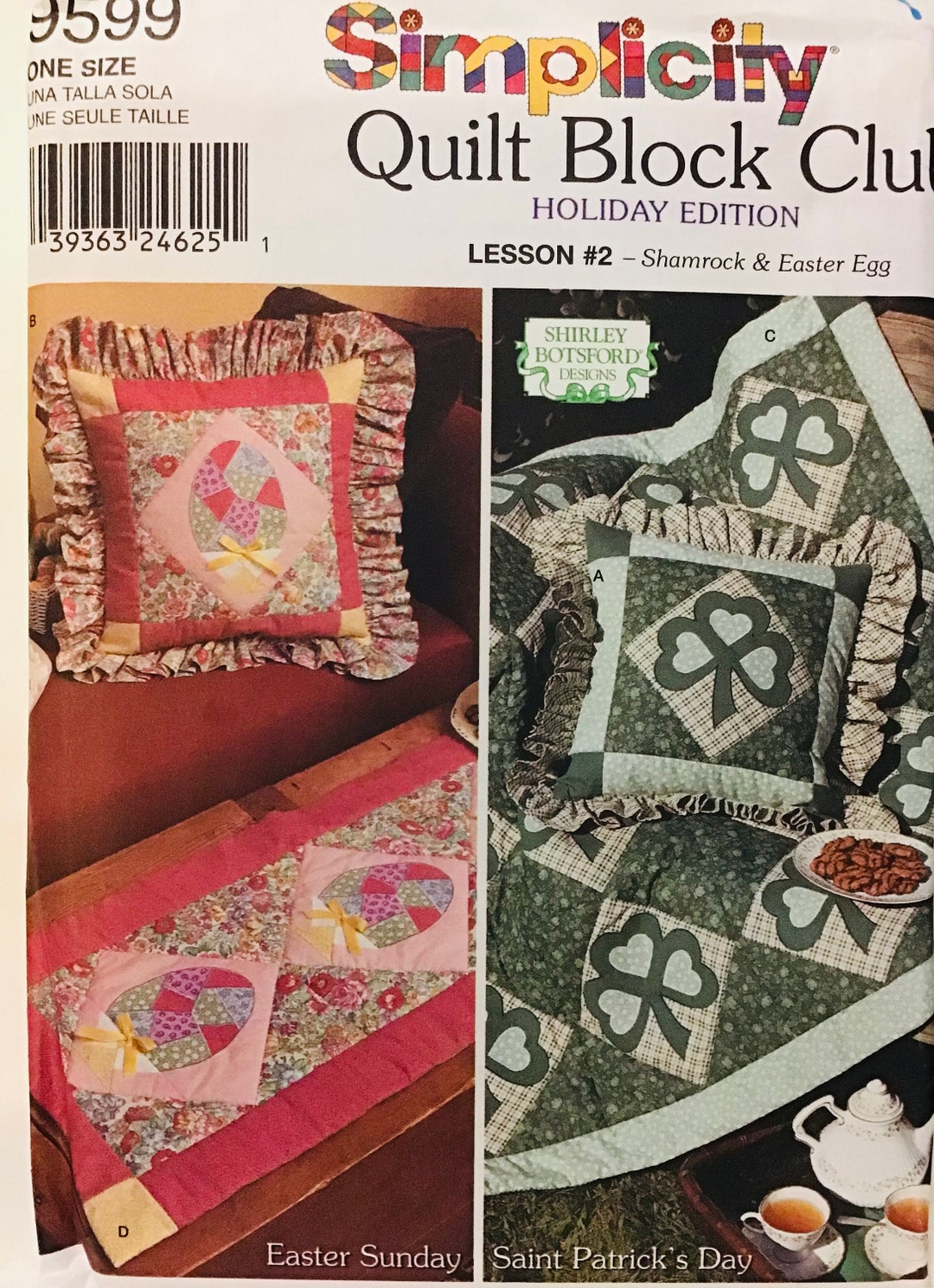 Sewing Pattern Simplicity 9599 Quilt Block Club Holiday Edition ...