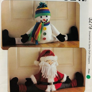 Sewing Pattern Kwik Sew 3279 - Snowman & Santa Door Stopper - Etsy