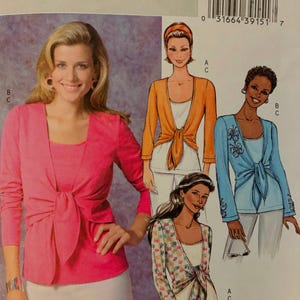 Sewing Pattern Butterick 4396 Women’s Close-fitting Top - Sz. L-XL (16 ...