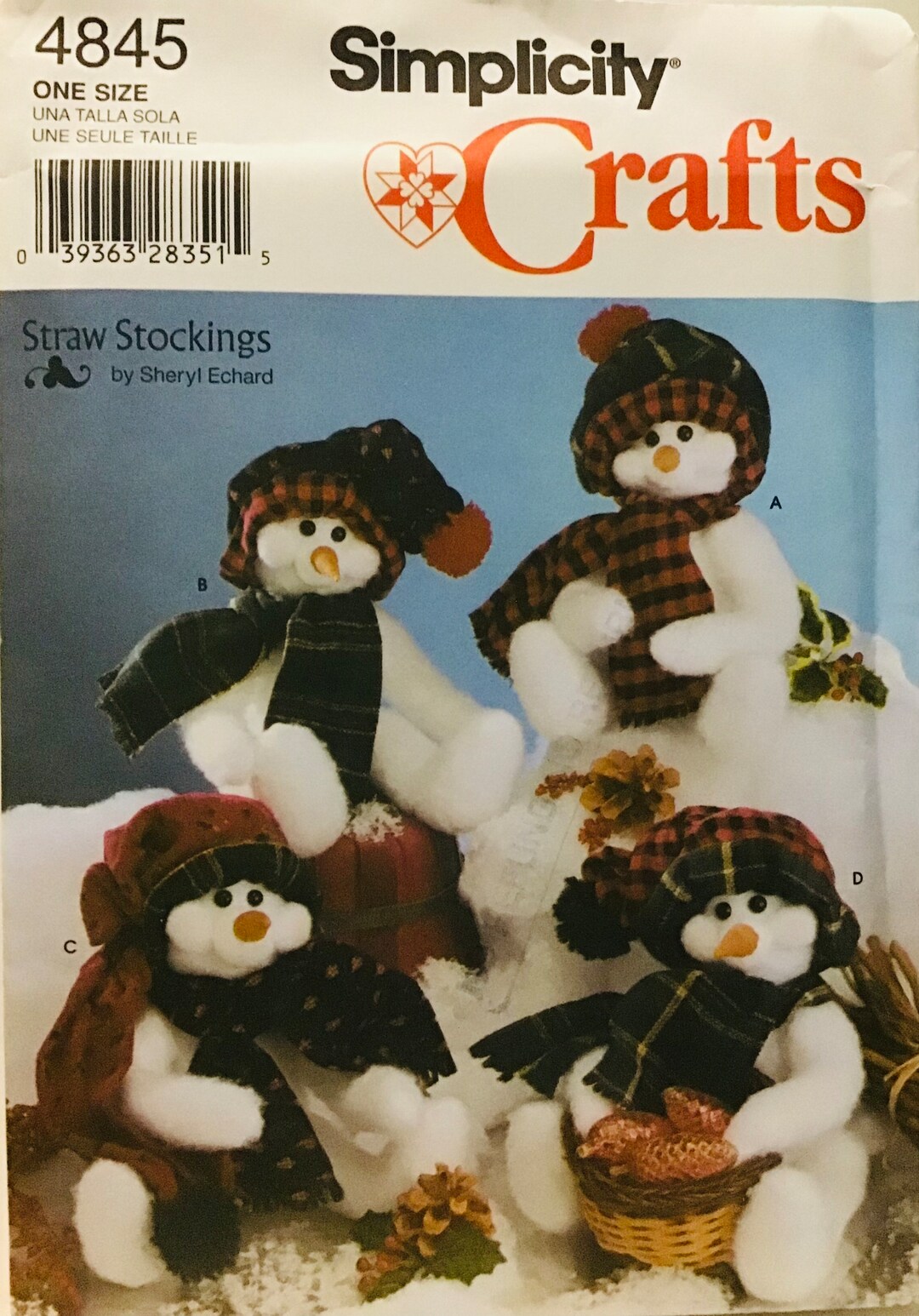 Sewing Pattern Simplicity 4845 Straw Stockings 16” (40.5 Cm) Stuffed ...