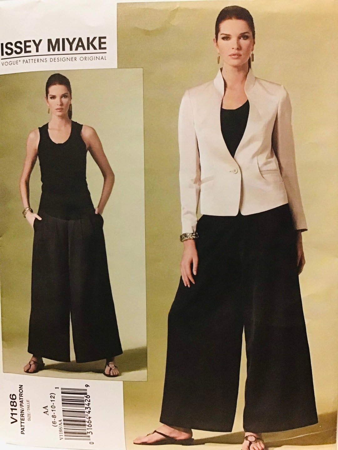 Sewing Pattern Vogue 1186 Issey Miyake Women’s Lined Semi-fitted Jacket ...
