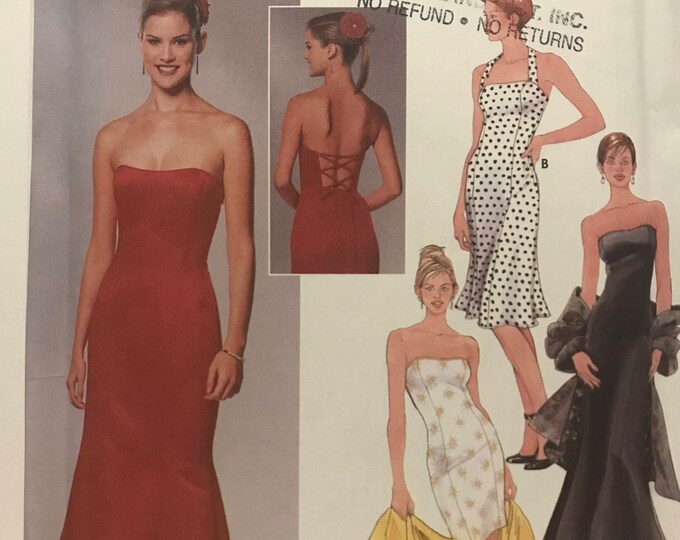 Sewing Pattern Simplicity 5672 Women's Dress in 3 Lengths and Shawl ...
