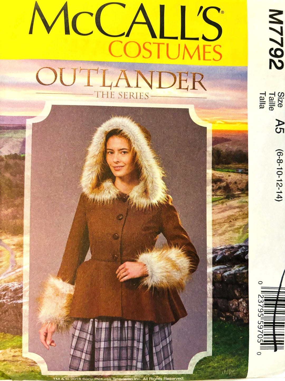 Sewing Pattern Mccall’s 7792 Women’s Costume the Outlander Size 6-8-10 ...