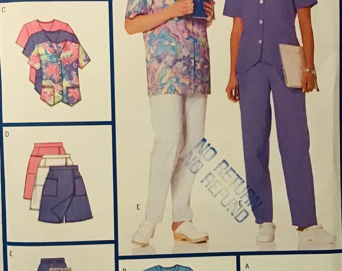 Sewing Pattern Butterick 5560 Women’s Misses’ Scrubs Dress Top Skort ...