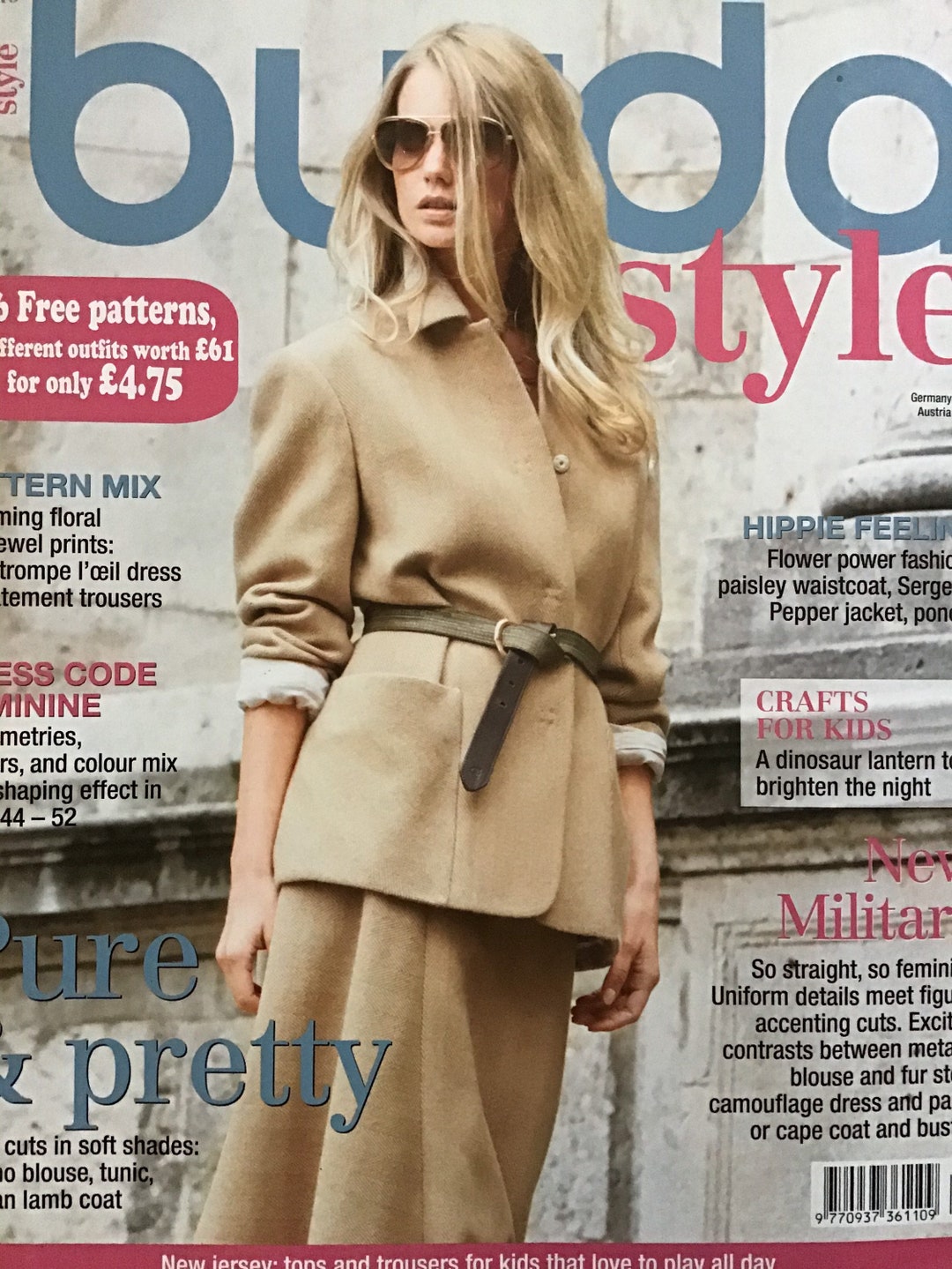 Burda Sewing Pattern Magazine October 2013 Women's Dress Kimono Blouse ...