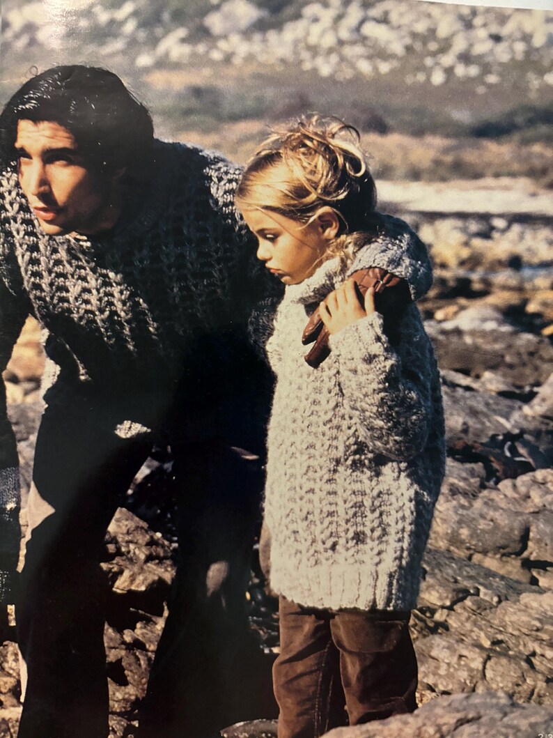 Knitting Pattern Pingouin Magazine Mens Women’s Children’s Aran Sweater ...