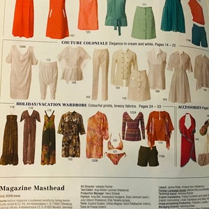 Burda Magazine July 2009 Sewing Pattern Women's Dress, Bikini, Harem ...