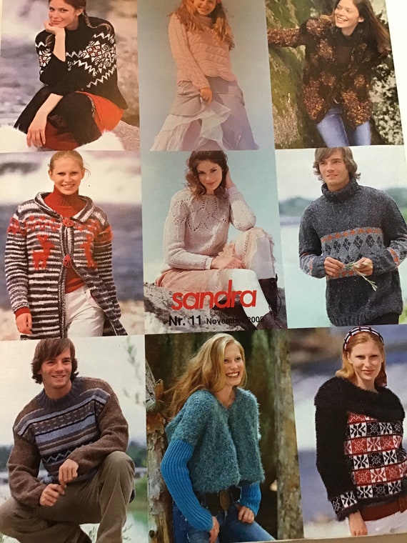 Sandra the Knitting Pattern Magazine November 2005 Womens - Etsy