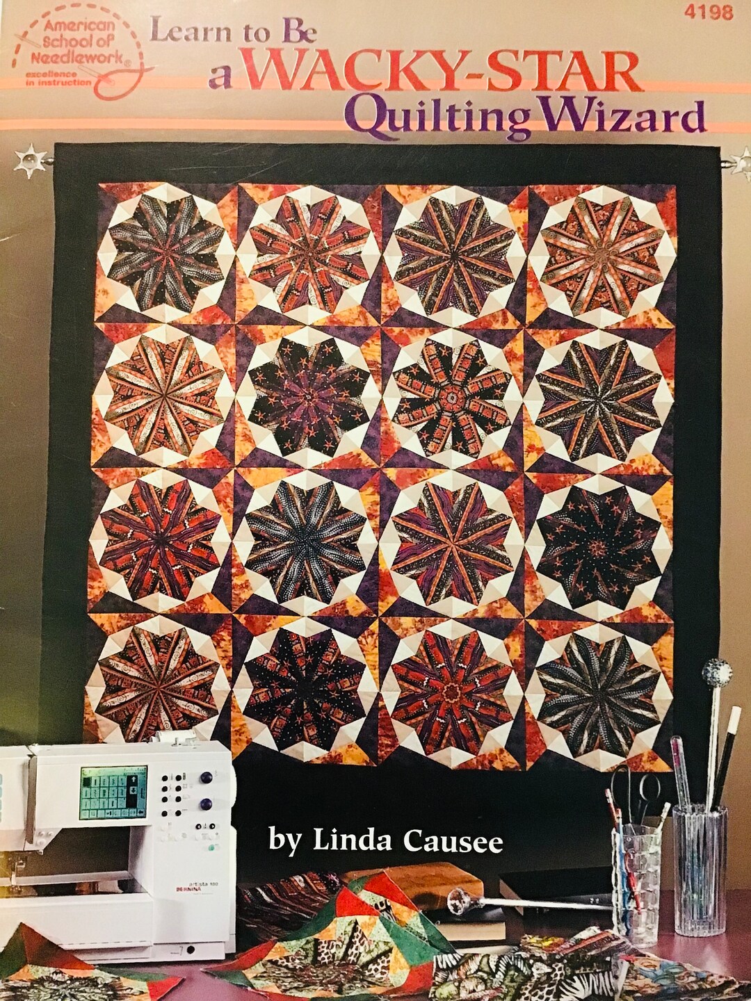 Quilt Pattern Book Learn to Be a Wacky-star Quilting Wizard by Linda ...