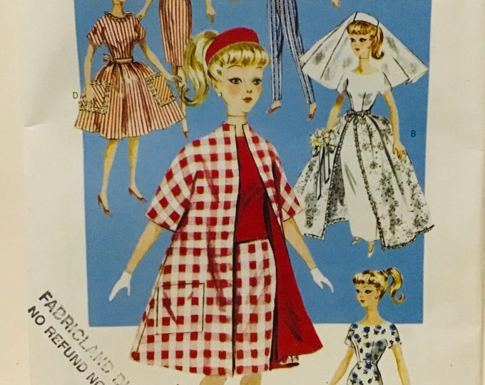 Sewing Pattern Butterick 6496 Sewing Pattern 11 1/2” Doll Clothes ...