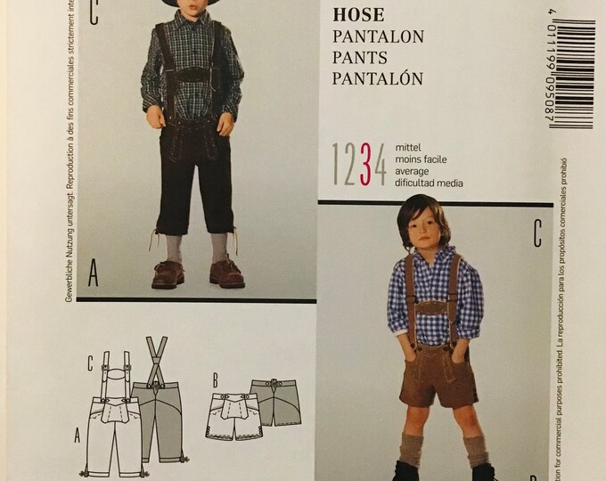 Sewing Pattern Burda 9508 Children’s Girls Boys Pants - Size 4-5-6-7-8 ...