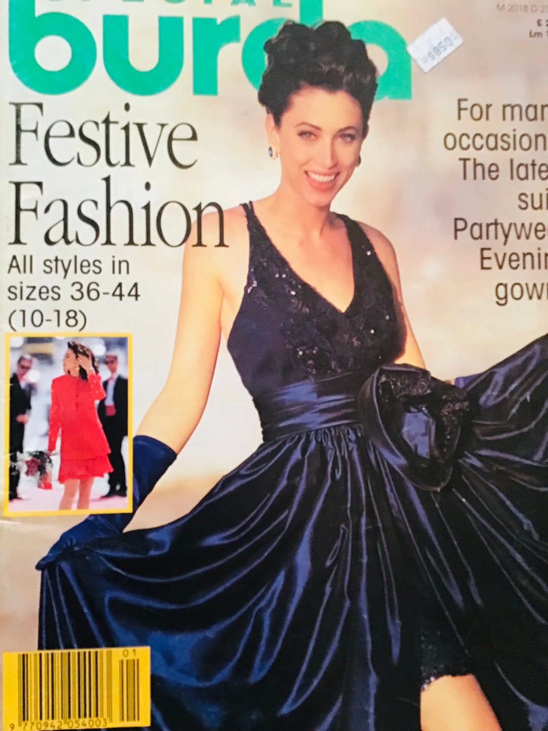 Burda Magazine Sewing Pattern E196 Women’s Evening Gown - Instructions ...