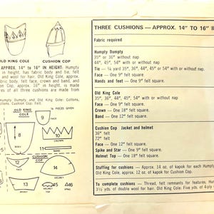 Sewing Pattern Style 2309 - 3 Cushions - Stuffed Cushion Cop Bobby ...