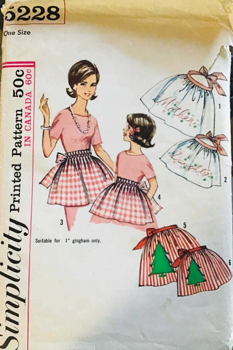 Vintage Simplicity 5228 Sewing Pattern Women’s Girls Mother & Daughter ...