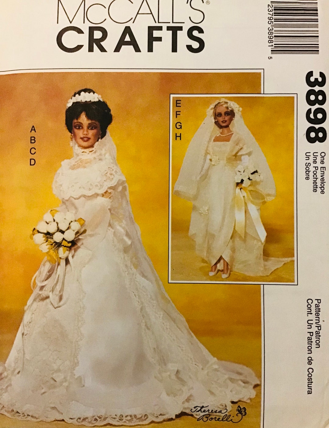 Sewing Pattern Mccall’s 3898 11 1/2" (29 Cm) Barbie Fashion Doll ...