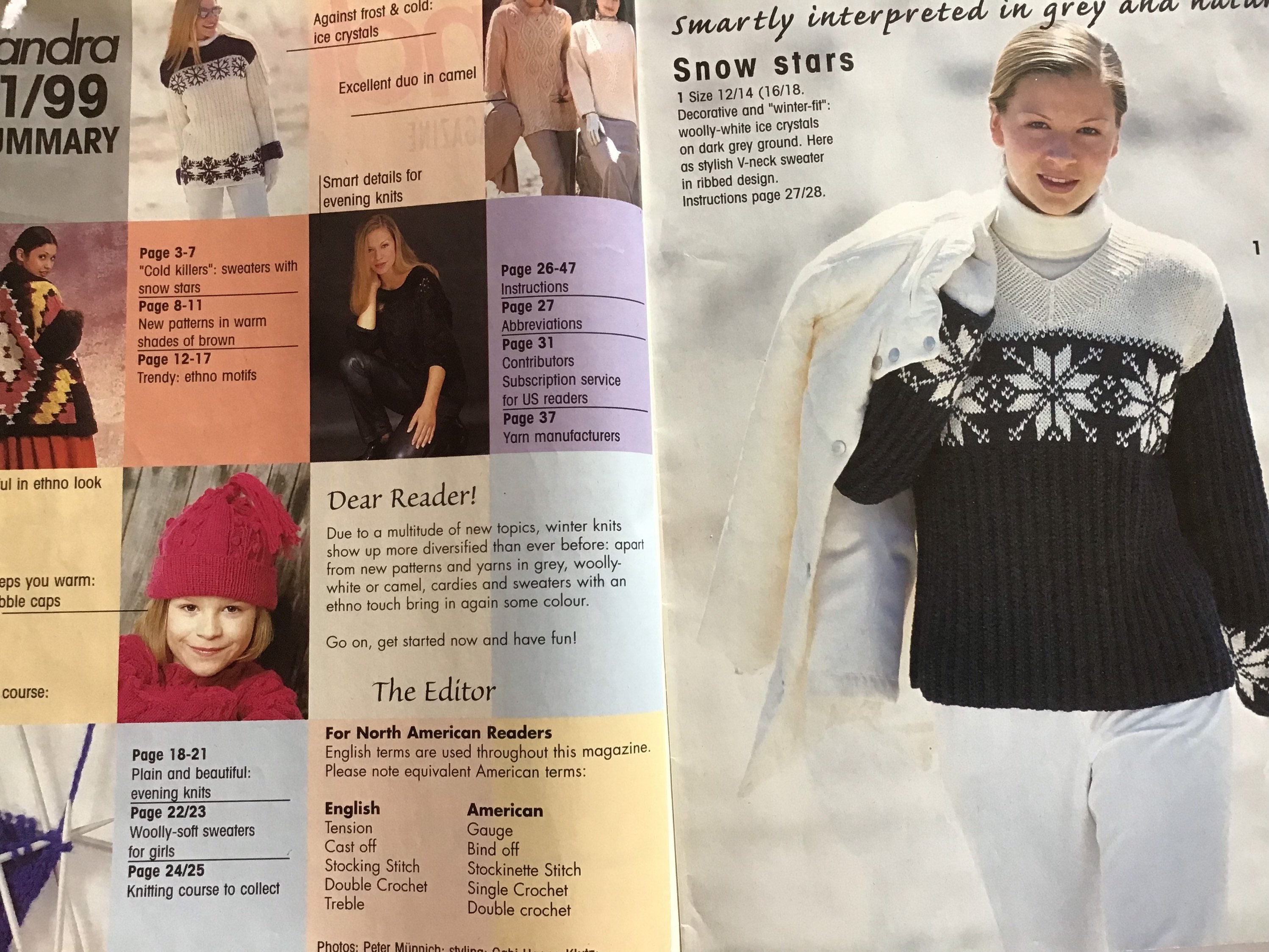 Sandra Knitting Magazine Pattern November 1999 Women’s Children’s ...