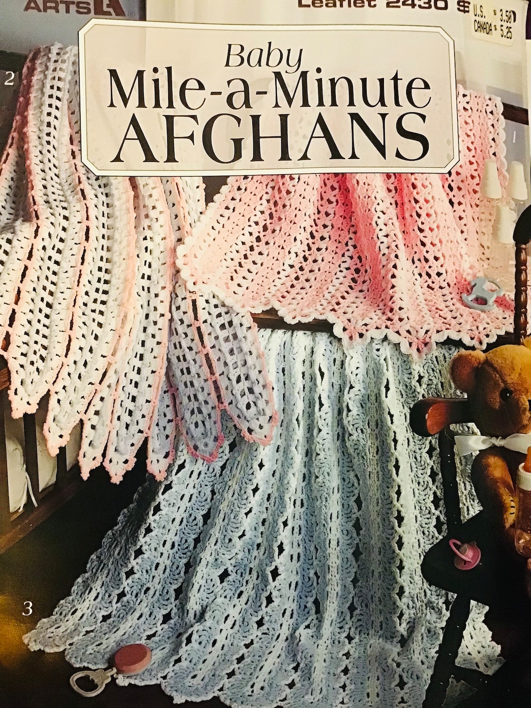 Annie’s Attic Crochet Pattern - Pineapple Tulips Pinwheel Limerick Rose ...