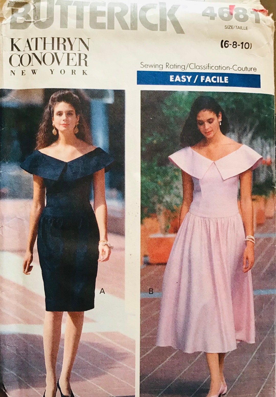 Sewing Pattern Kathryn Conover New York Butterick 4681 Women’s Dropped ...