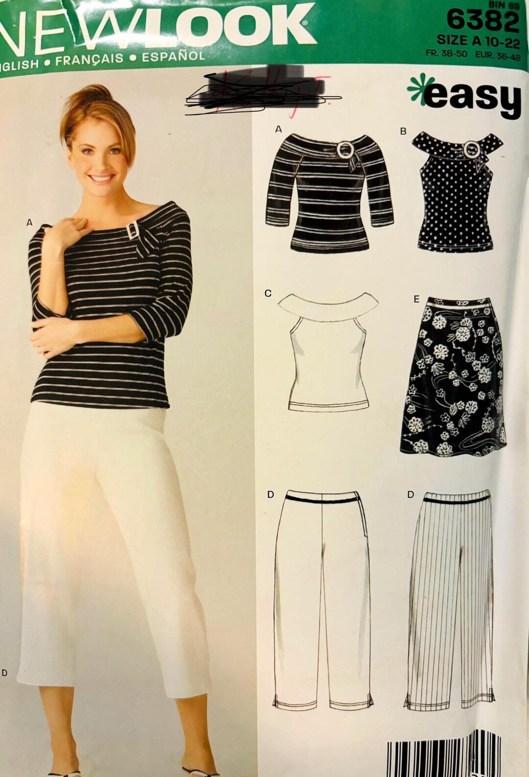 Sewing Pattern New Look 6382 Women’s Top Pants Skirt - Size 10-12-14-16 ...