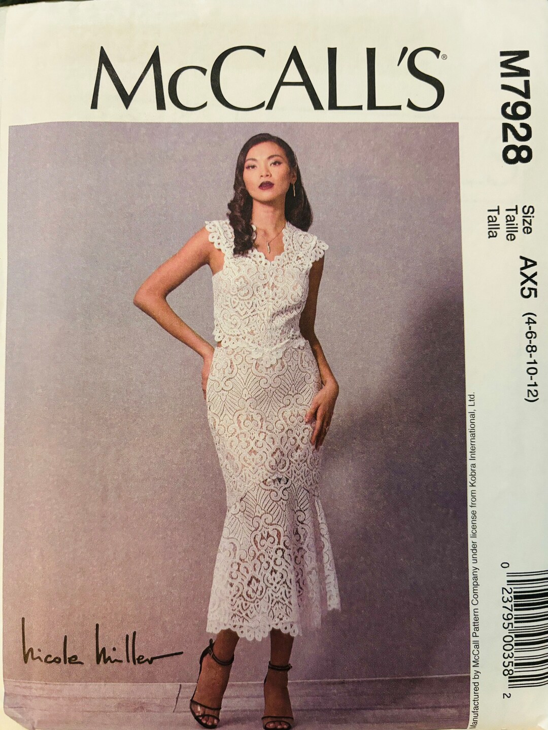 Sewing Pattern Mccall’s 7928 Nicole Miller Women’s Special Occasion ...