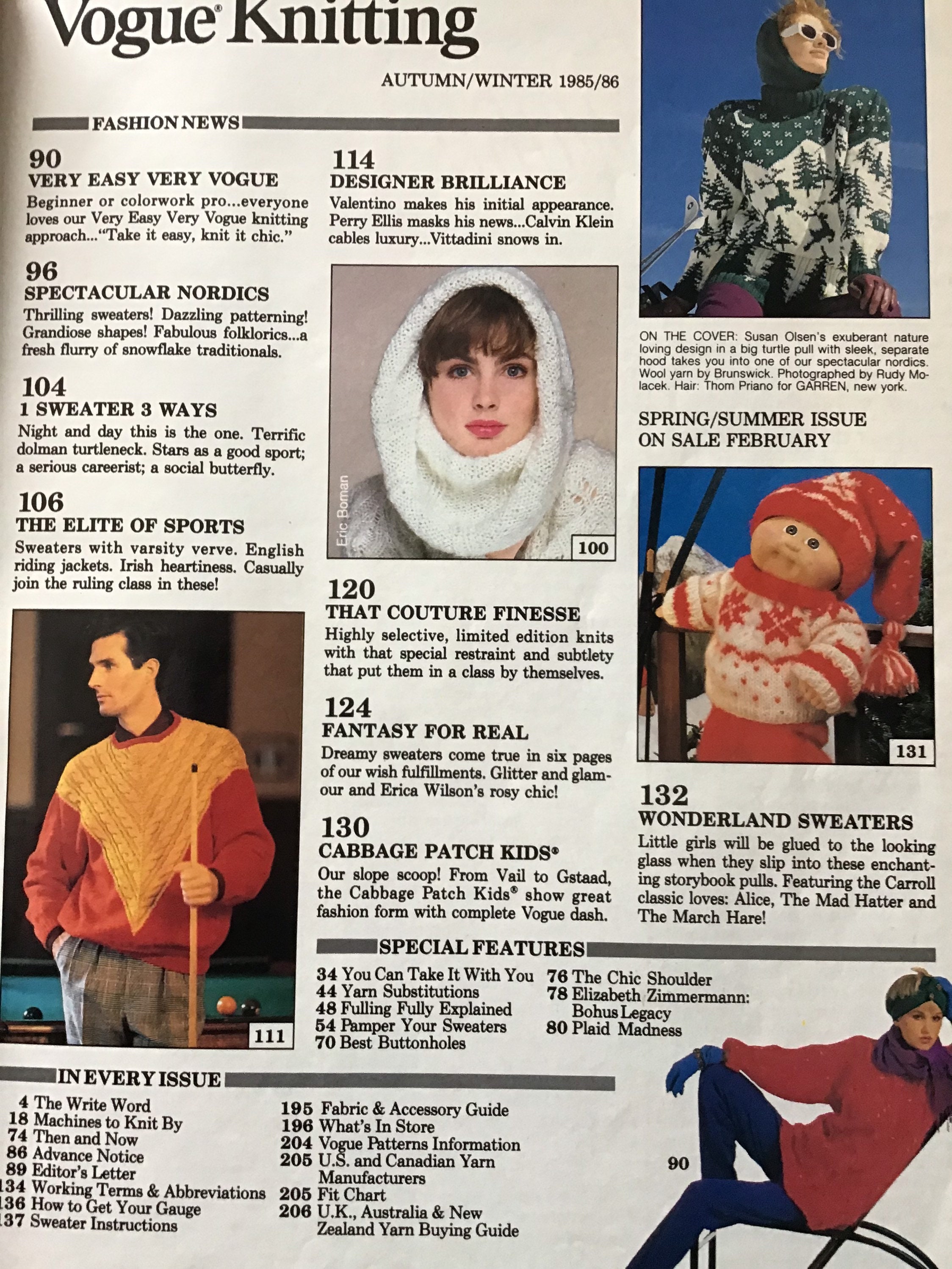 Vogue Knitting International Magazine Autumn Winter 1985/86 - 55 ...