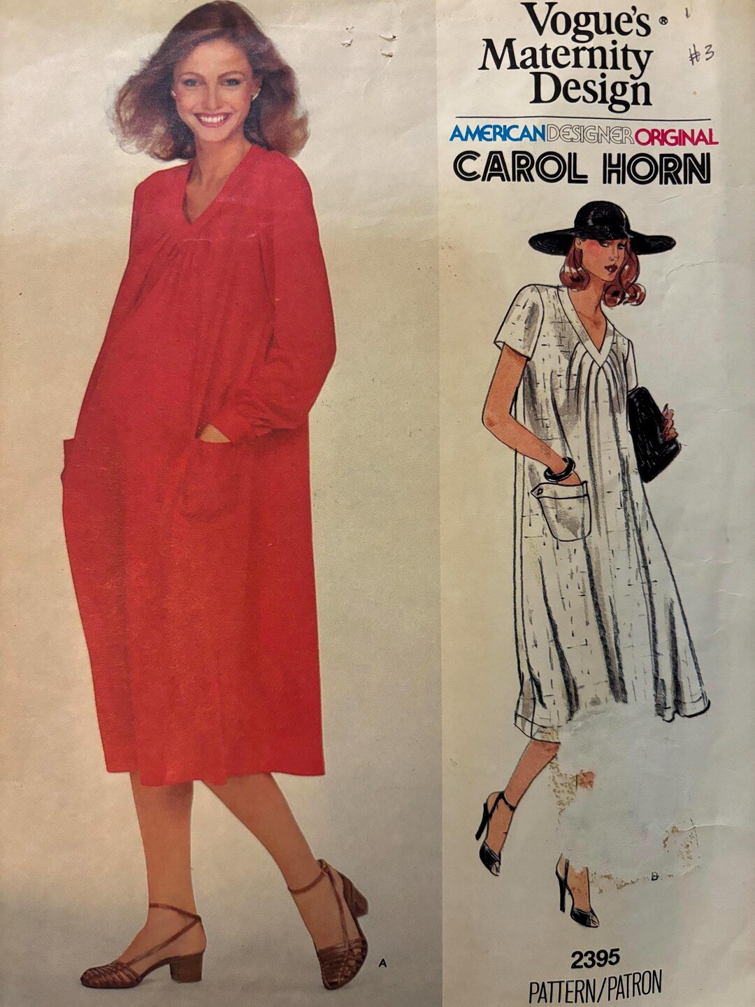 Sewing Pattern Vogue 2395 Carol Horn Women’s Maternity Loose-fitting ...