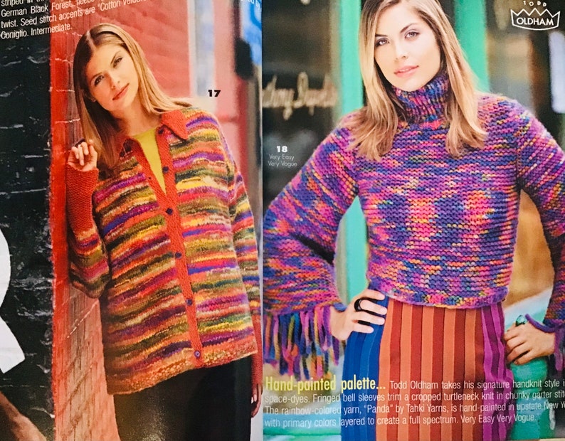 Vogue Knitting International Magazine Pattern Winter 1997/98 - 35 ...