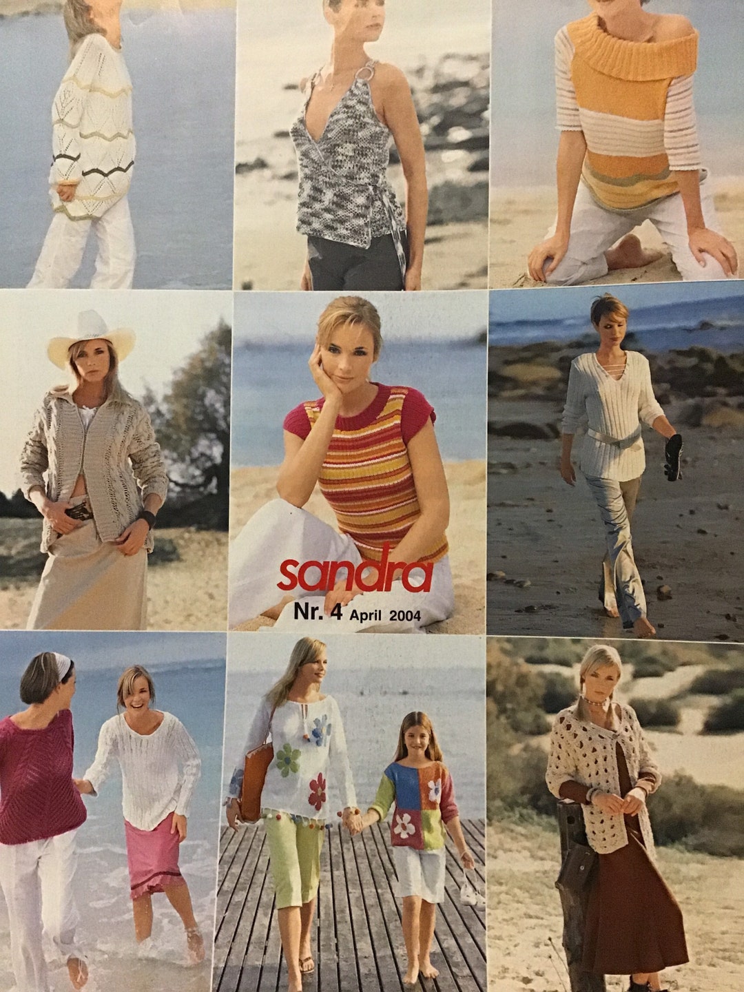 Sandra the Knitting Magazine April 2004 Women’s Sweater, Summer Tops ...