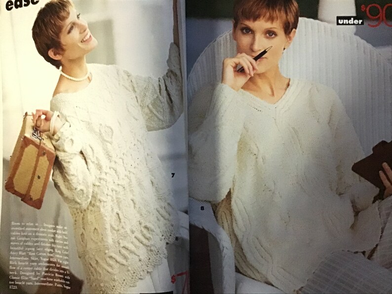 Vogue Knitting International Magazine Pattern Spring Summer 1994 - Folk ...
