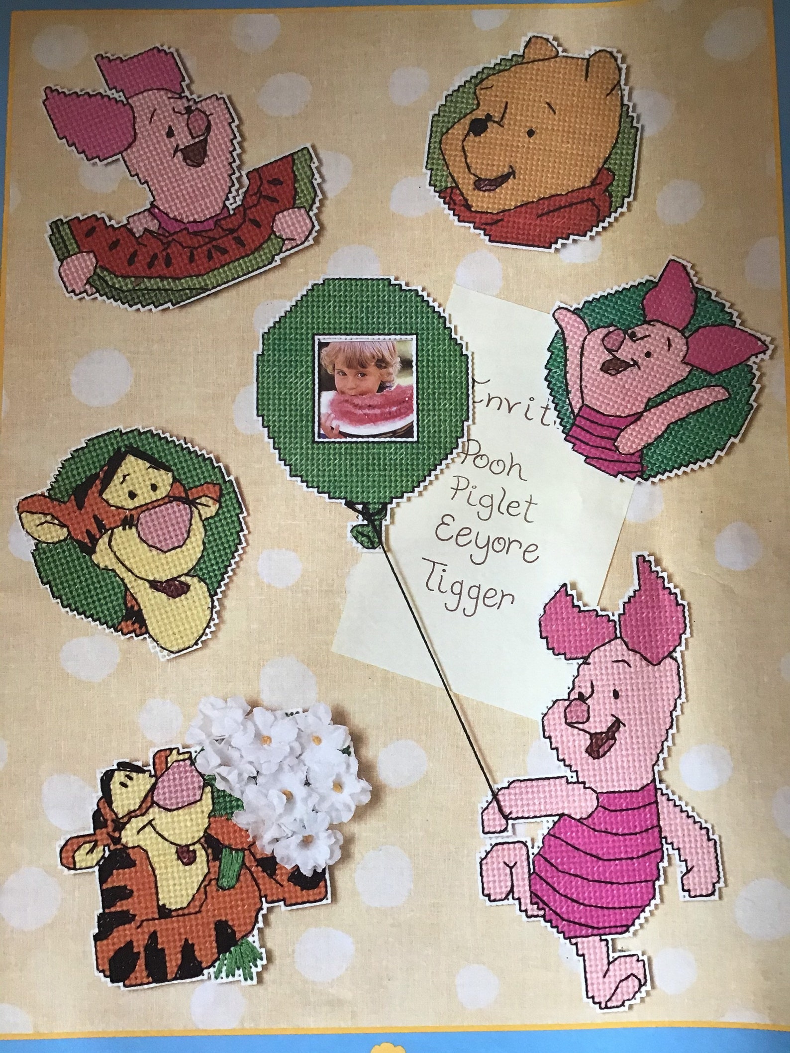 Plastic Canvas Pattern Magnets for You Winnie the Pooh | Etsy