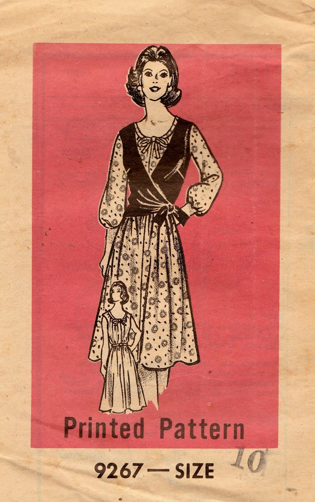 Vintage 70's Sewing Pattern Mail Order Printed Pattern Women's Misses ...