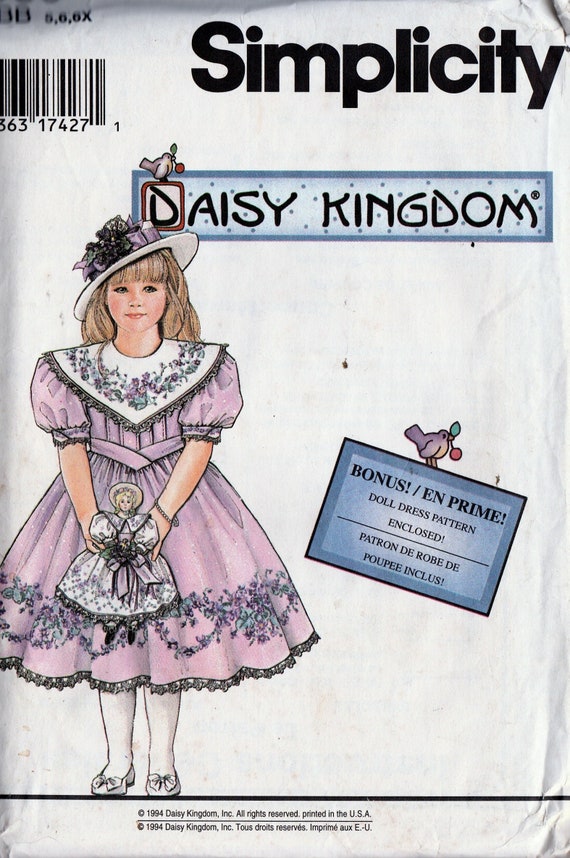 Vintage 90's Sewing Pattern Simplicity 9966 Daisy Kingdom | Etsy